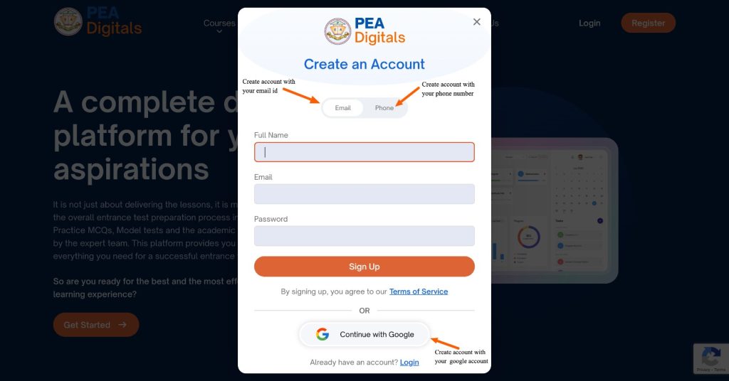 How to register and get Full Access on PEA Digitals (peadigitals.com) – PEA